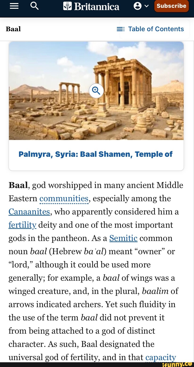 Canaanites Images With Baal