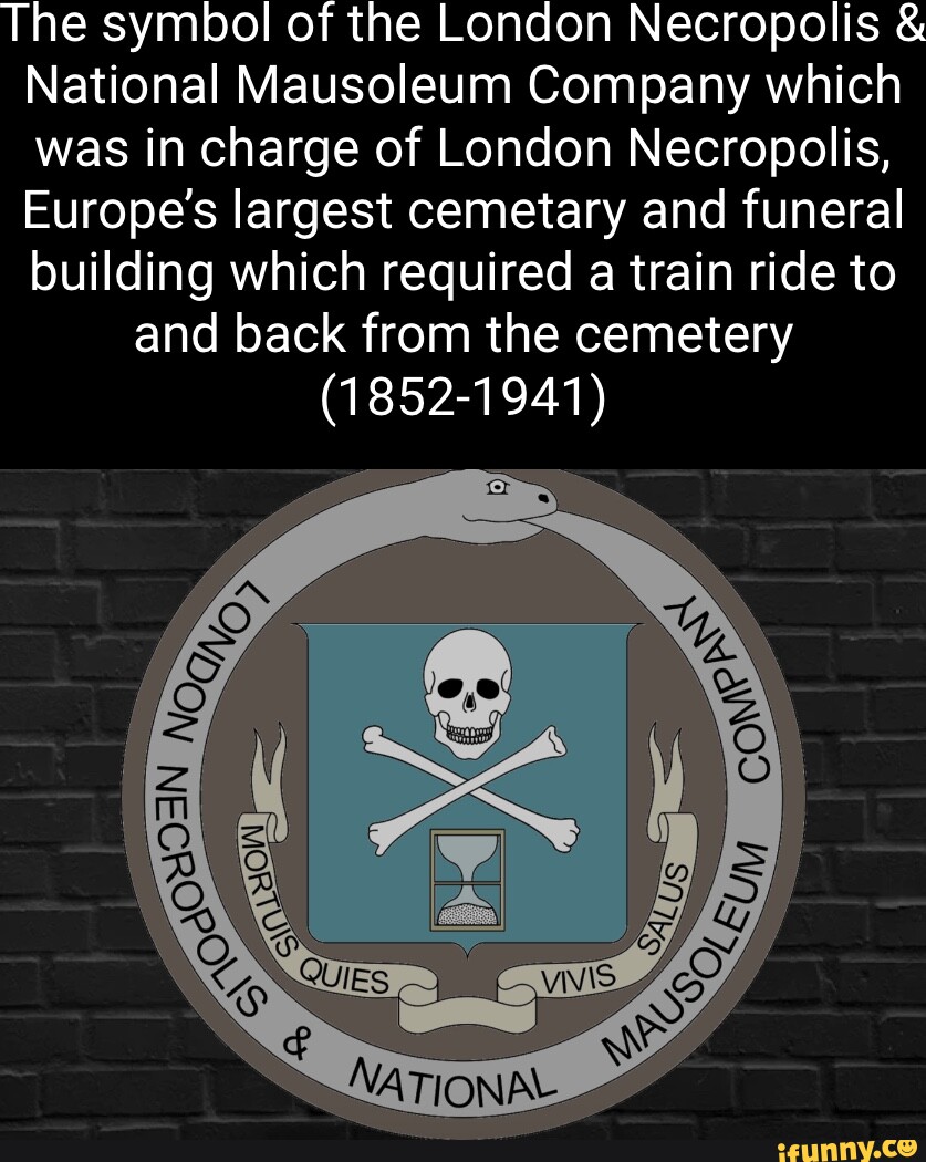 The symbol of the London Necropolis & National Mausoleum Company which ...