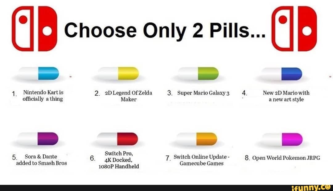 Choose Only 2 Pills... 4. Nintendo Kartis officially a thing 5, Sora ...