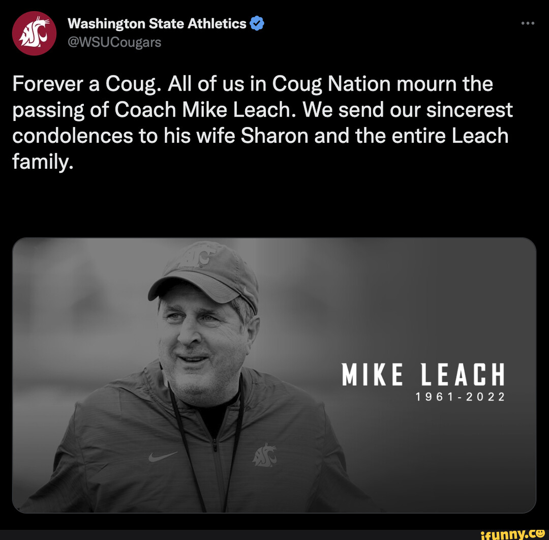 Forever a Coug. All of us in Coug Nation mourn the passing of Coach ...
