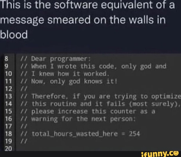 This is the software equivalent of a message smeared on the walls in ...