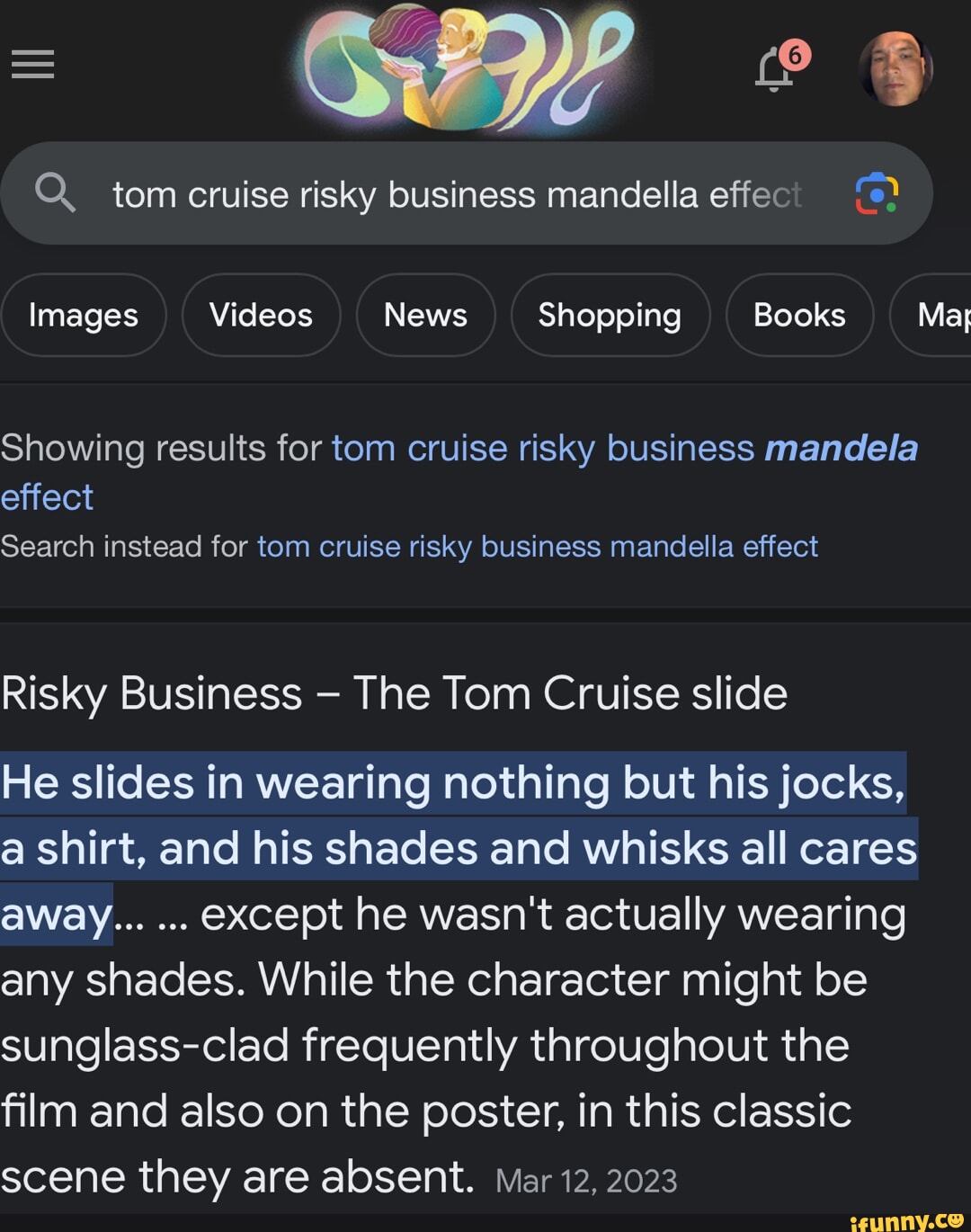 Tom Cruise Risky Business Slide