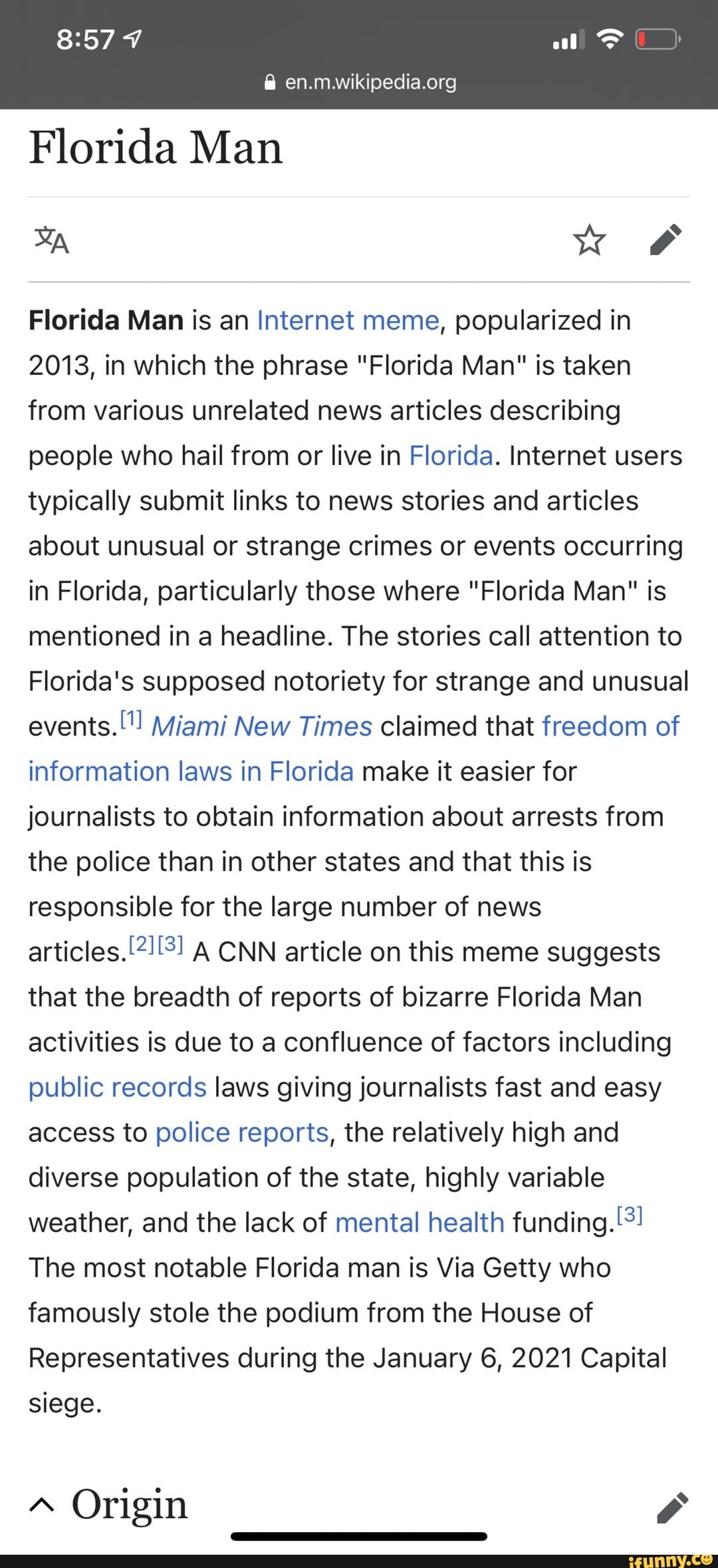Florida Man af Florida Man is an Internet meme, popularized in 2013, in ...