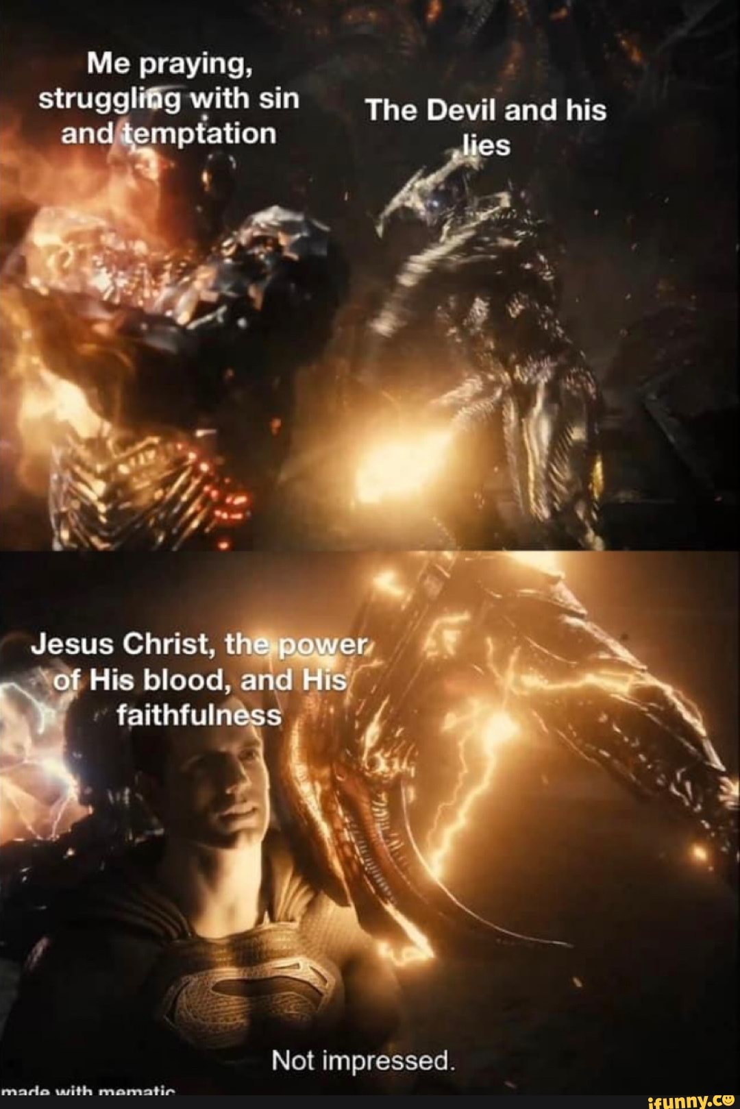 Me praying, struggling with sin and! temptation Jesus Christ, the power ...