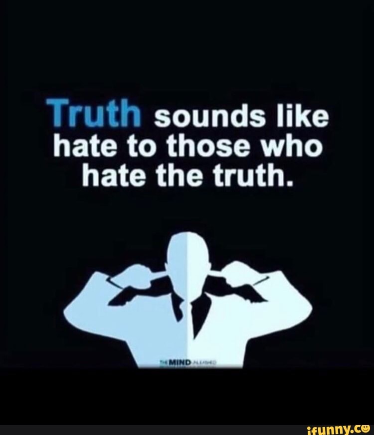 Truth sounds like hate to those who hate the truth. - iFunny Brazil