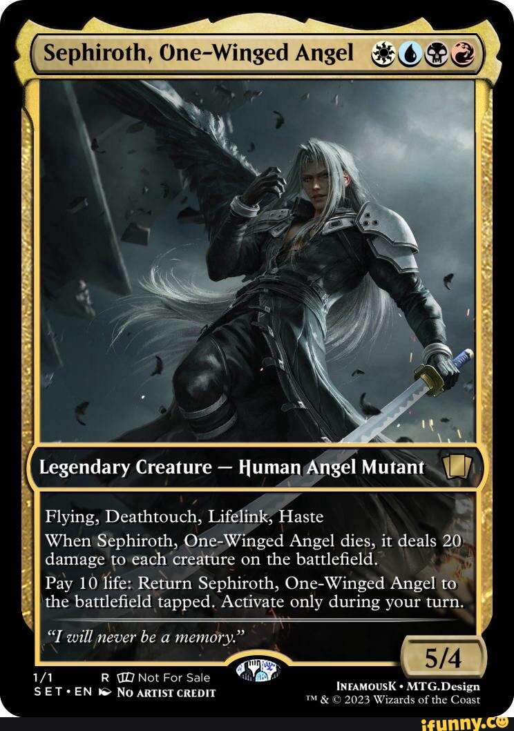 One-Winged Angel Legendary Creature Human Angel Mutant Flying ...