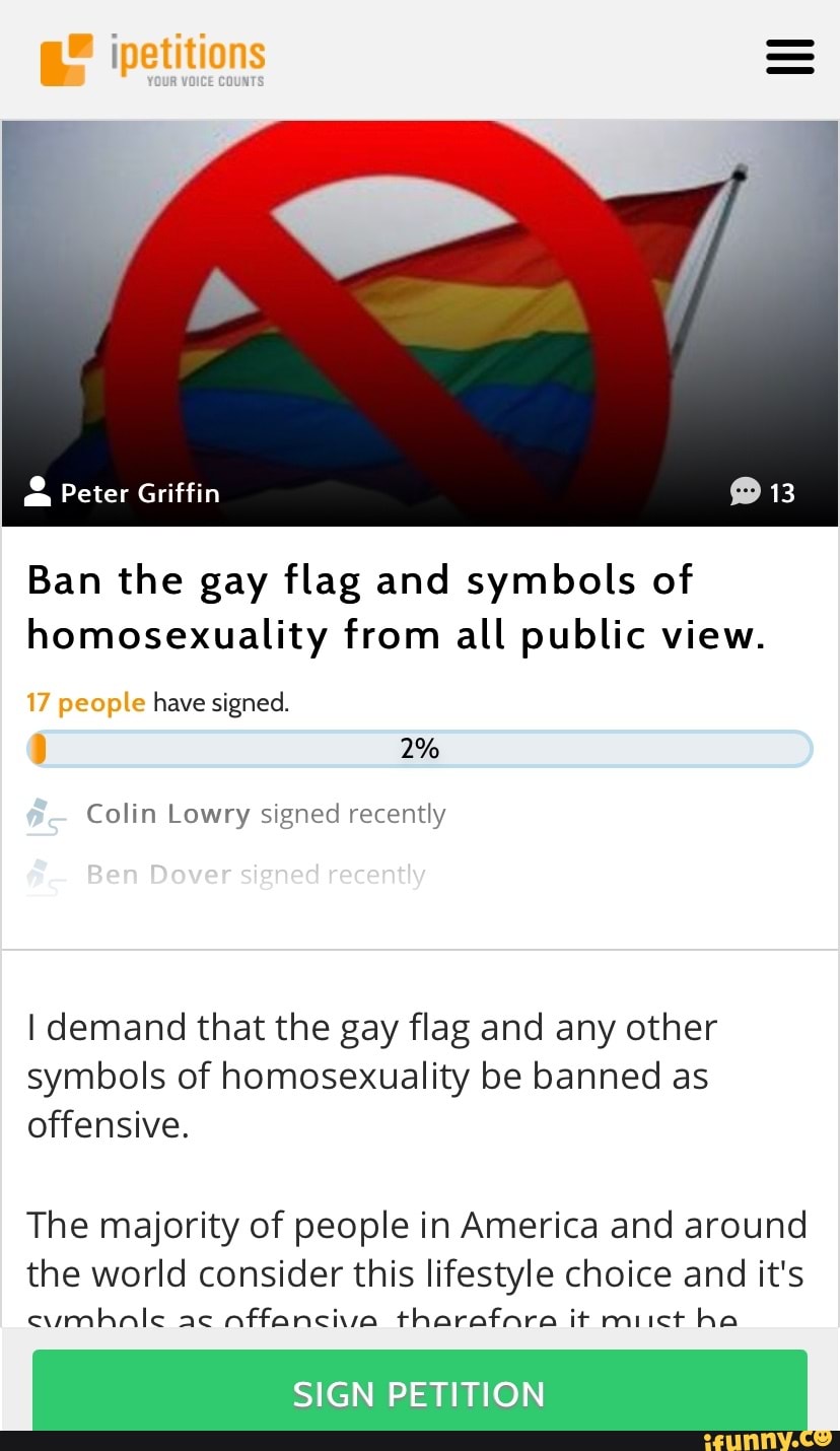 Peter Griffin Ban the gay flag and symbols of homosexuality from all ...