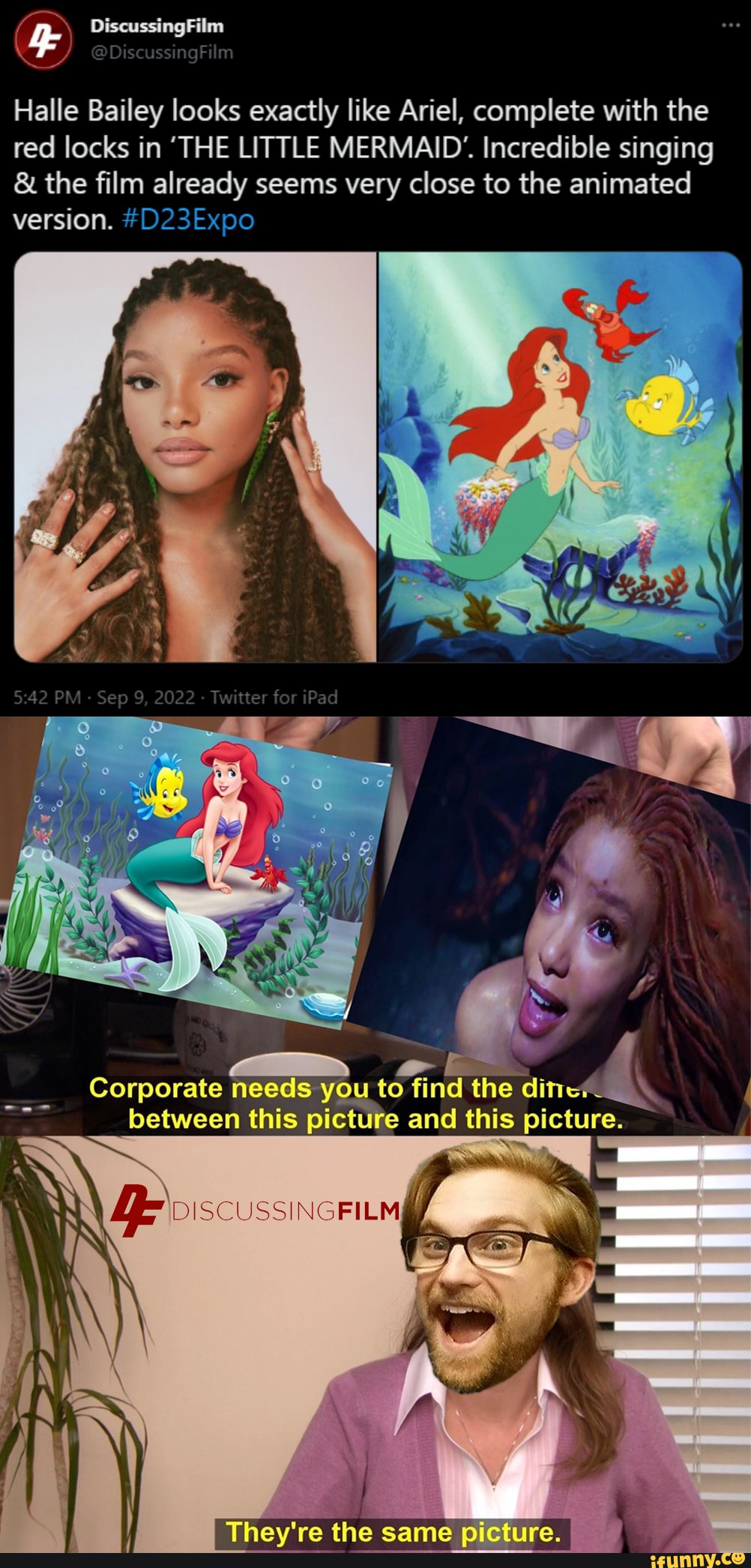 Discussing Film shilling for the woke reboot of The Little Mermaid ...