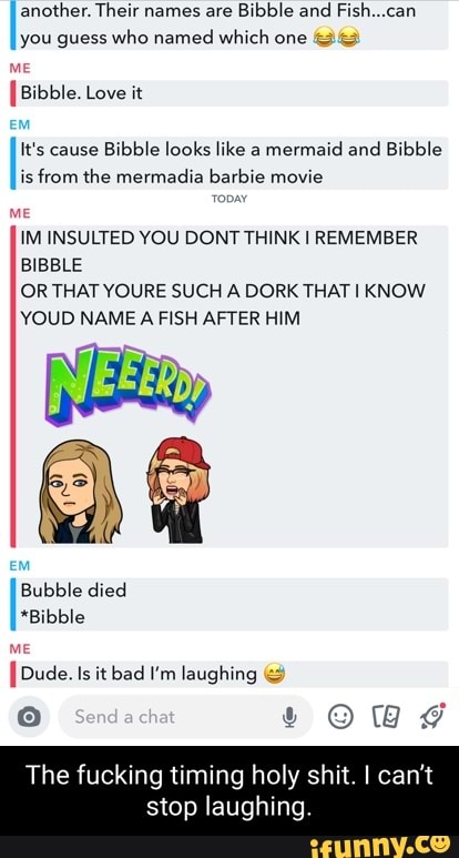 Another. Their names are Bibble and Fish can you guess who named which ...