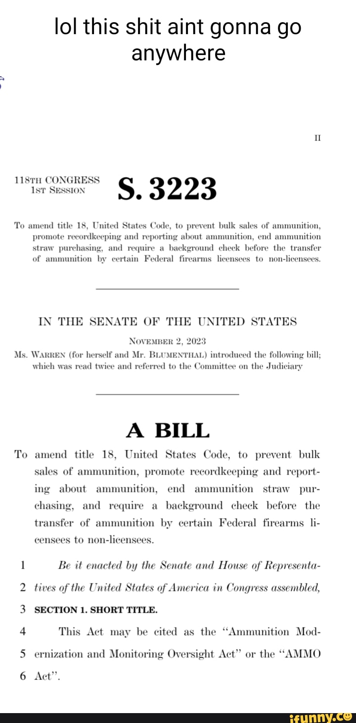 Lol This Shit Aint Gonna Go Anywhere To Amend Title 18 United States lol-this-shit-aint-gonna-go-anywhere-to-amend-title-18-united-states
