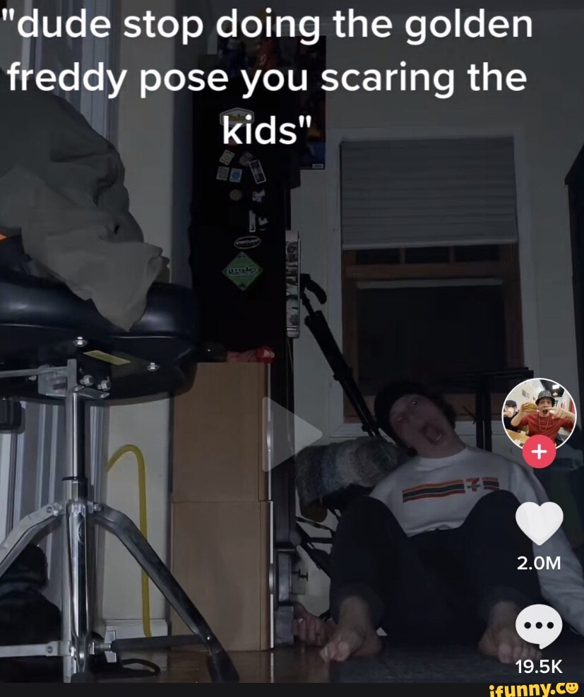 "dude stop doing the golden freddy pose you scaring the kids" I 2.0M 19 ...