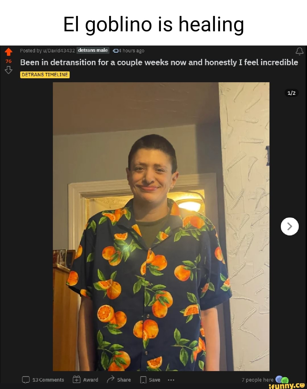 El goblino is healing Davida3432 Idetrams male) hours ago TIMELINE ...