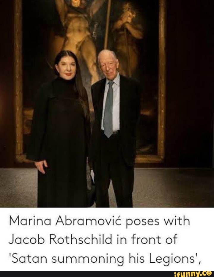 Marina Abramovic poses with Jacob Rothschild in front of 'Satan ...