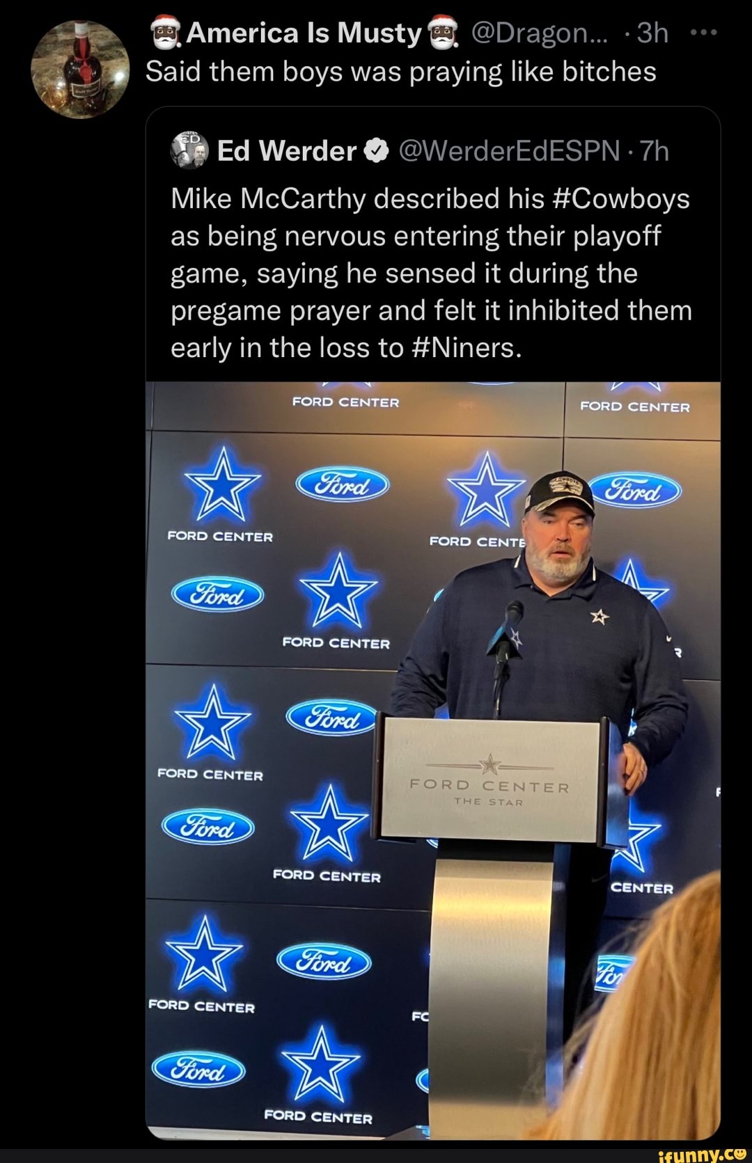 America Is Musty @Dragon... Said them boys was praying like bitches Ed ...