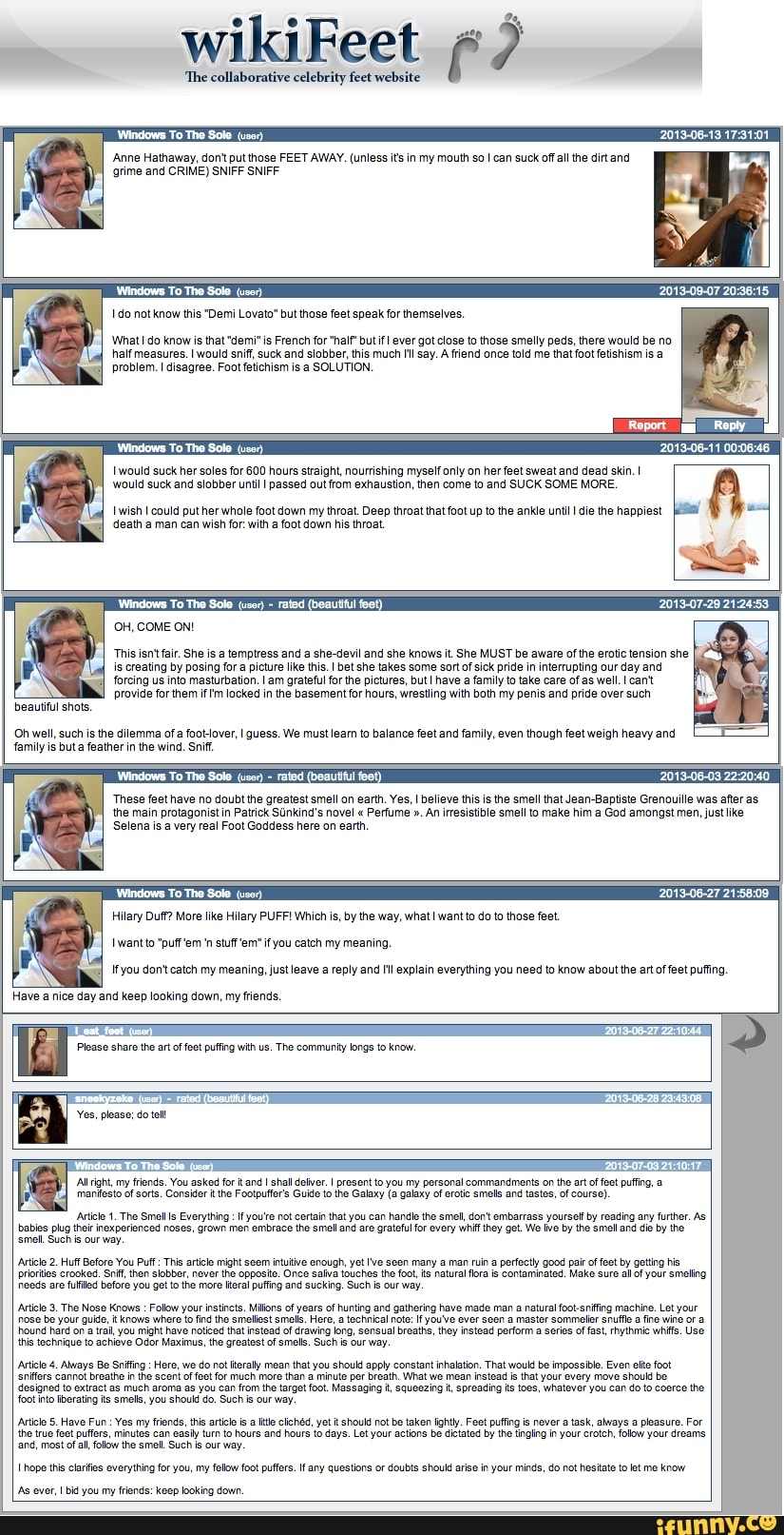 WikiFeet 'The collaborative celebrity feet website 2013-06-13 'Anne ...