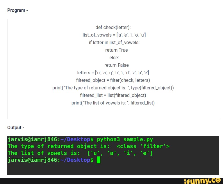 Program - def list_of_vowels if letter in list_of_vowels: return True ...