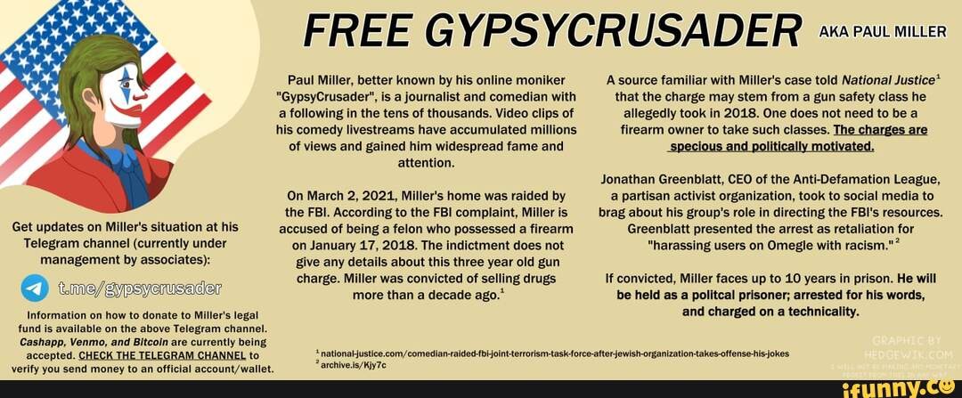 FREE GYPSYCRUSADER A source familiar with Miller's case told National ...