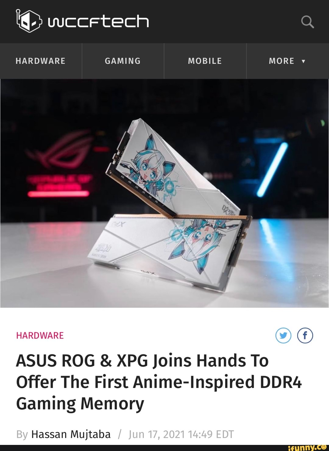 Tech HARDWARE GAMING MOBILE MORE HARDWARE ASUS ROG & XPG Joins Hands To ...