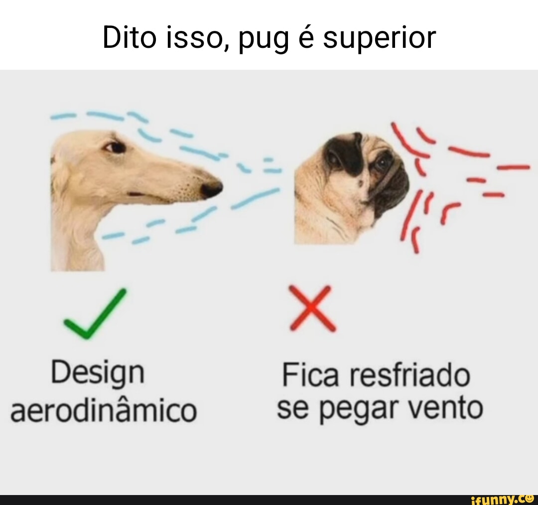 Dito isso, pug é superior Vá X Design Fica resfriado aerodinâmico se ...