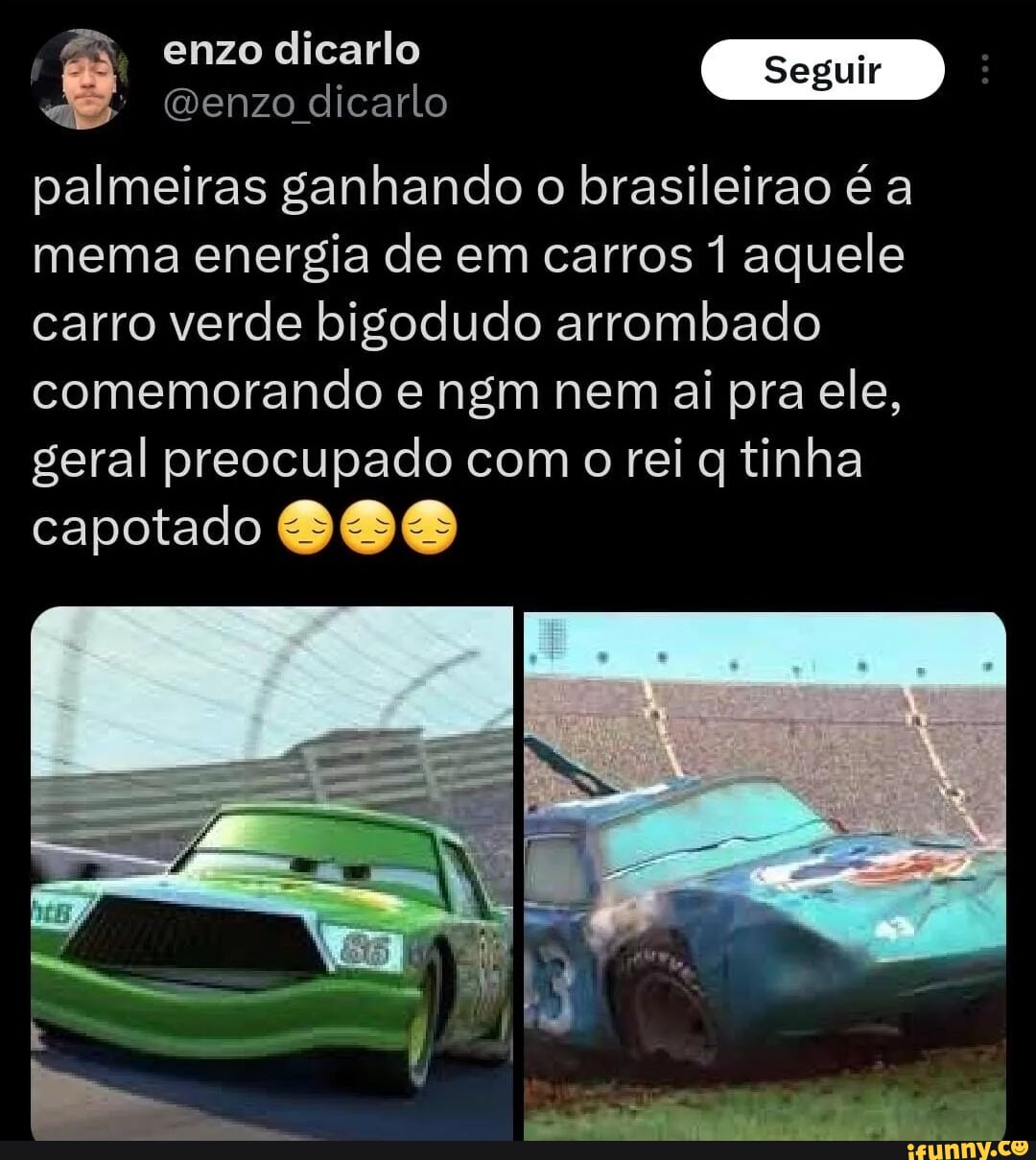 Enzo dicarlo palmeiras ganhando o brasileirao é a mema energia de em ...