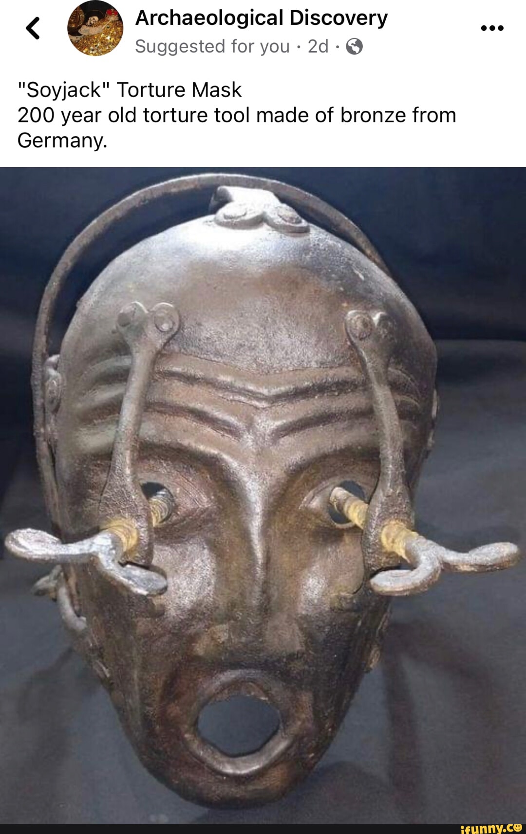 Archaeological Discovery Suggested for you "Soyjack" Torture Mask 200 ...