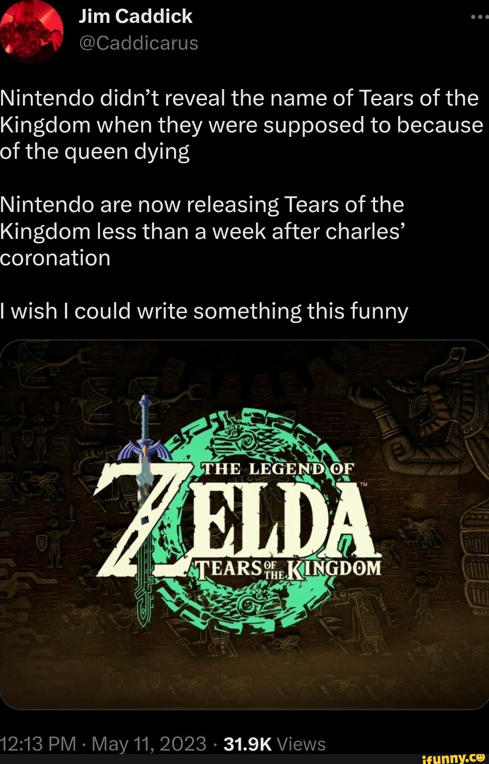 Jim Caddick Nintendo didn't reveal the name of Tears of the Kingdom ...