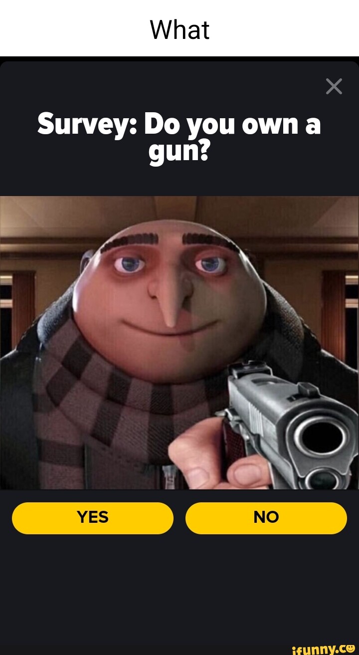 What Surveys Do gun? YES NO - iFunny Brazil