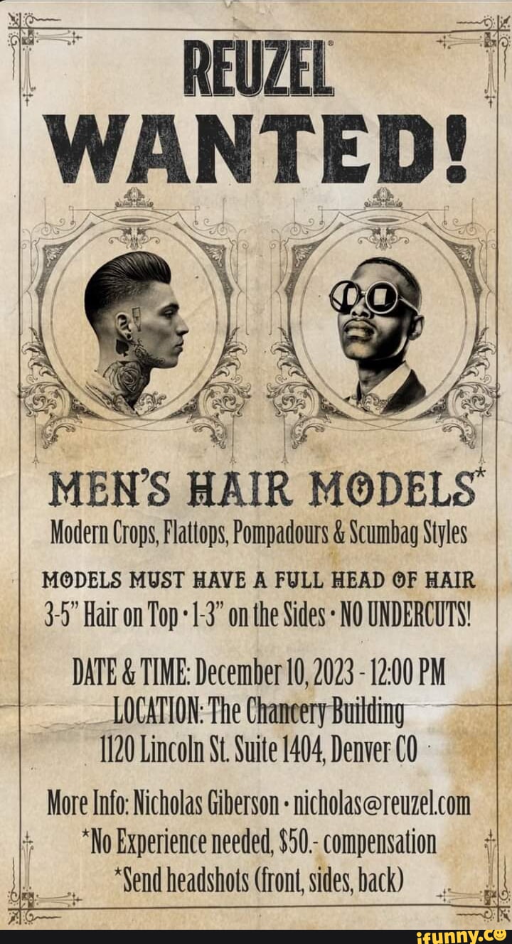 REUZEL MEN'S HAIR MODELS' Modern Crops, Flattops, Pompadours Scumbag ...
