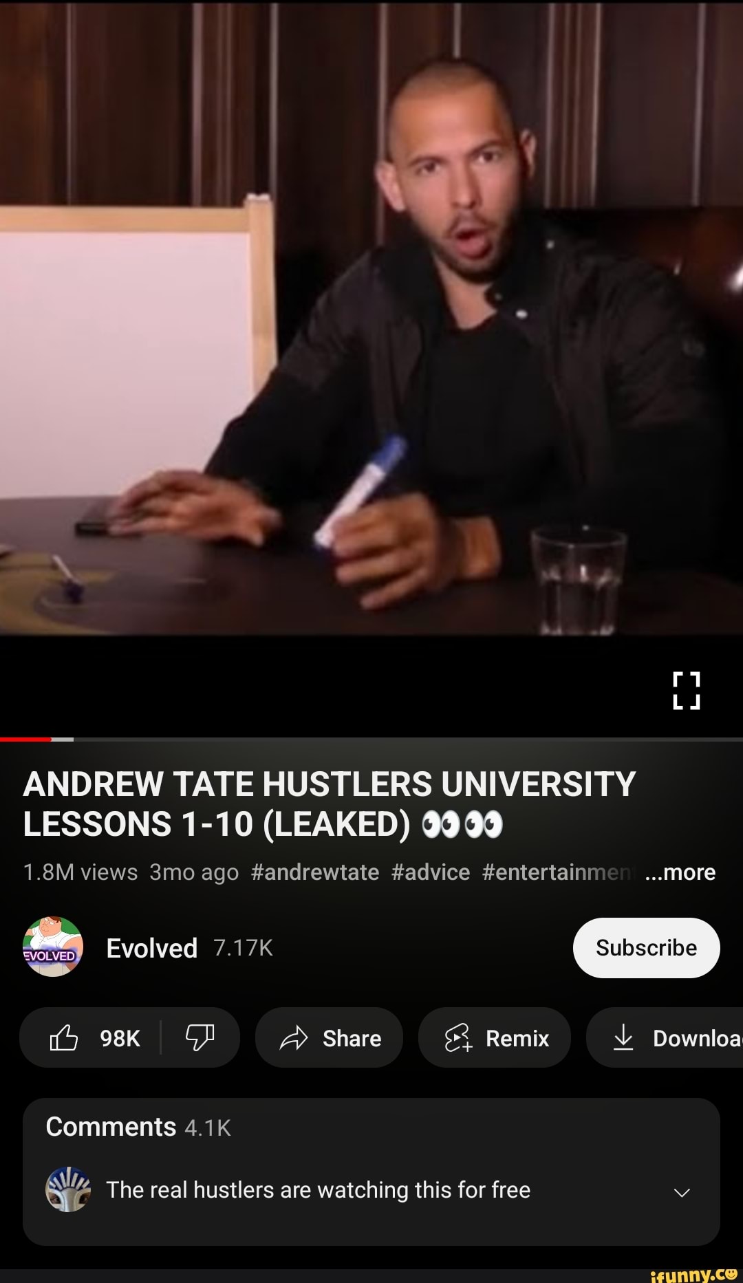 ANDREW TATE HUSTLERS UNIVERSITY LESSONS 1-10 (LEAKED) 1.8M views ago #andrewtate #advice # ...