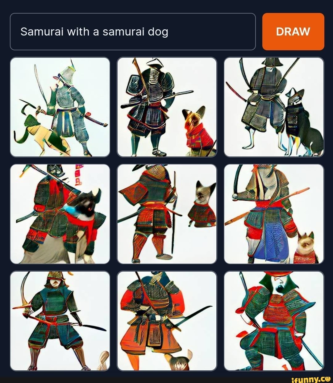 Samurai with a samurai dog DRAW - iFunny Brazil