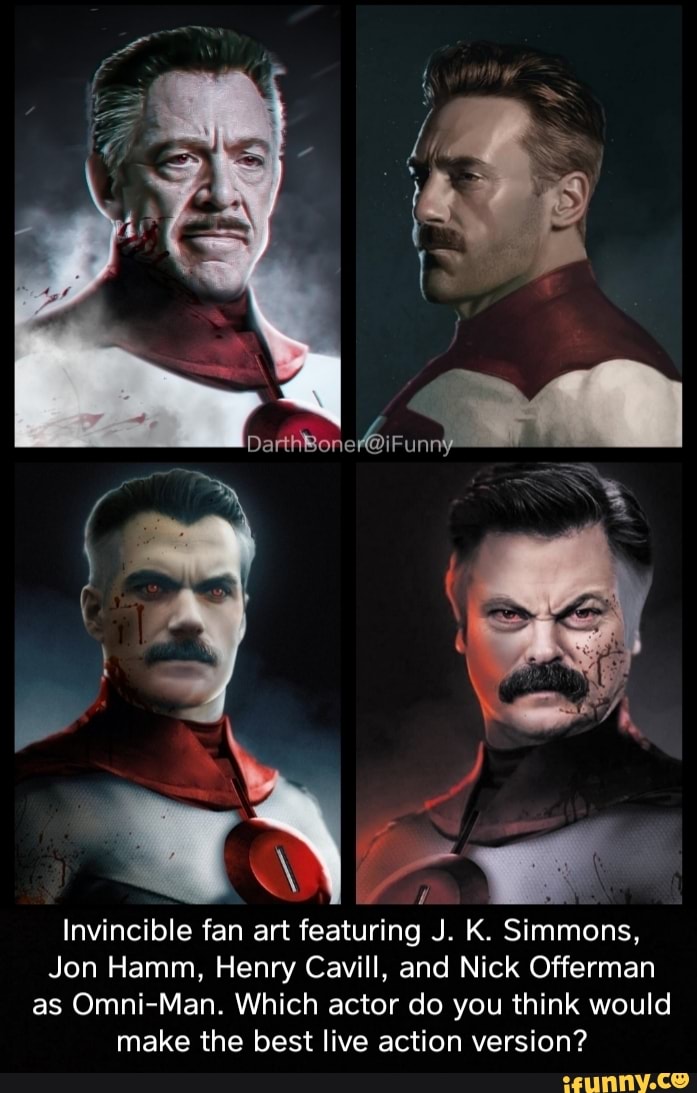 Wt Invincible fan art featuring J. K. Simmons, Jon Hamm, Henry Cavill ...