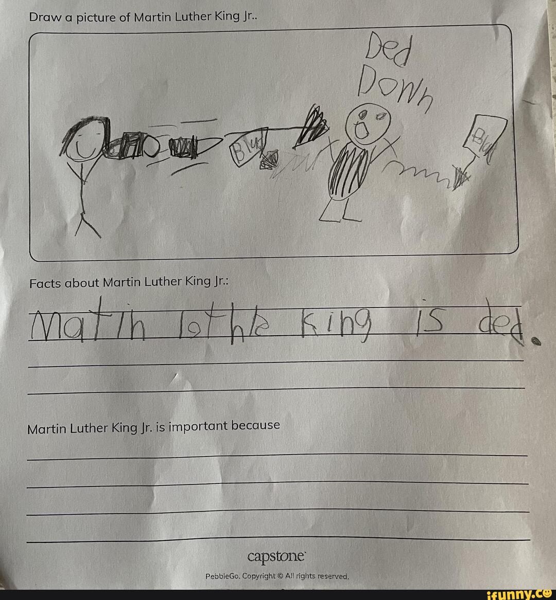 Draw a picture of Martin Luther King Jr.. Dow, dea Ne Facts about ...