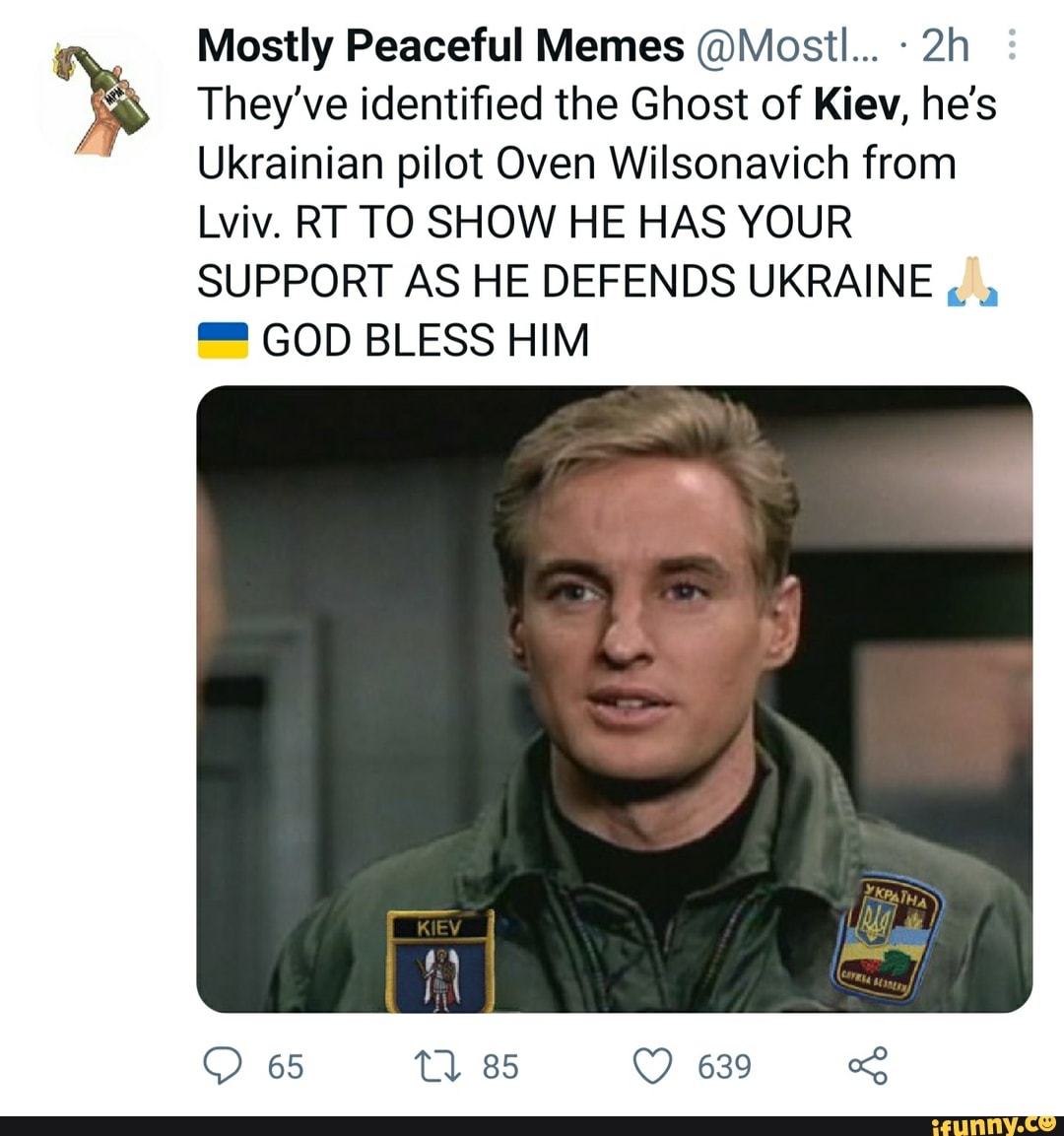 Mostly Peaceful Memes @Mosil... They've identified the Ghost of Kiev ...