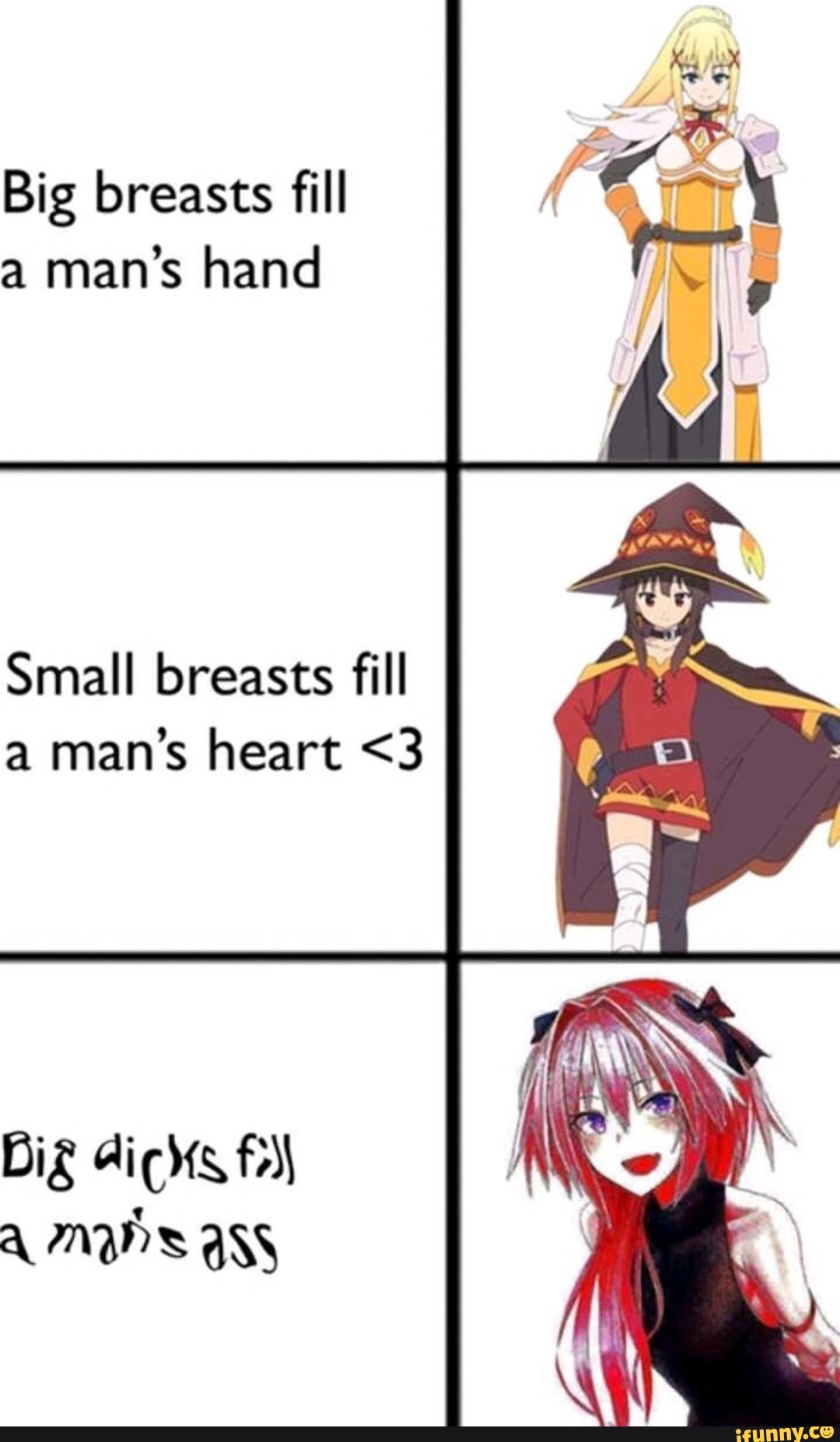 Big Breasts Fill A Mans Hand Small Breasts fill A Mans Heart