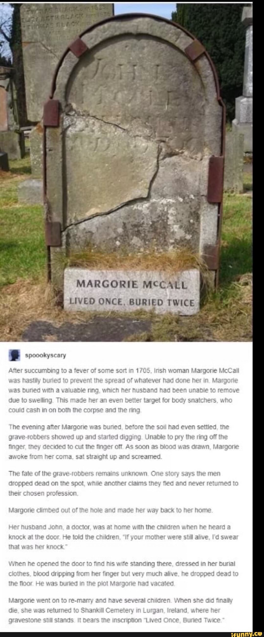 Spoookyscary After succumbing to a fever of som tin 1705, Ish woman ...