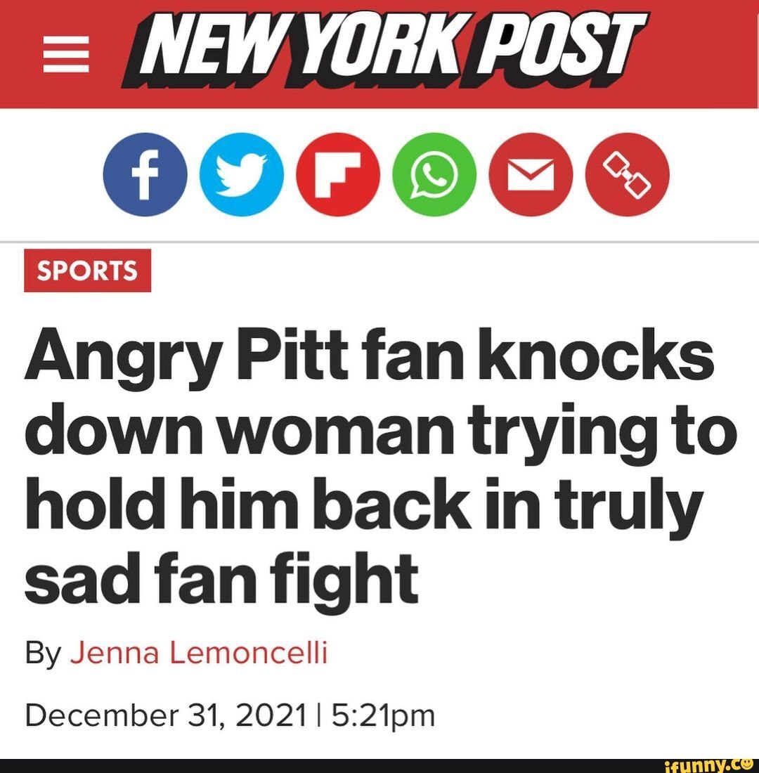 Angry Pitt fan knocks down woman trying to hold him back in truly sad ...