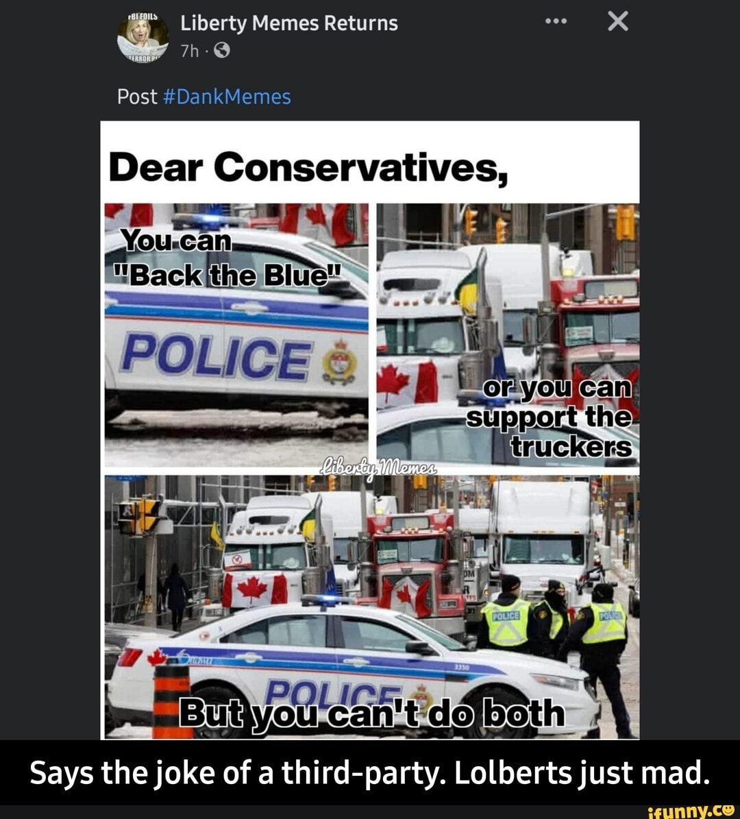 Liberty Memes Returns X Post #DankMemes Dear Conservatives, You.can ...