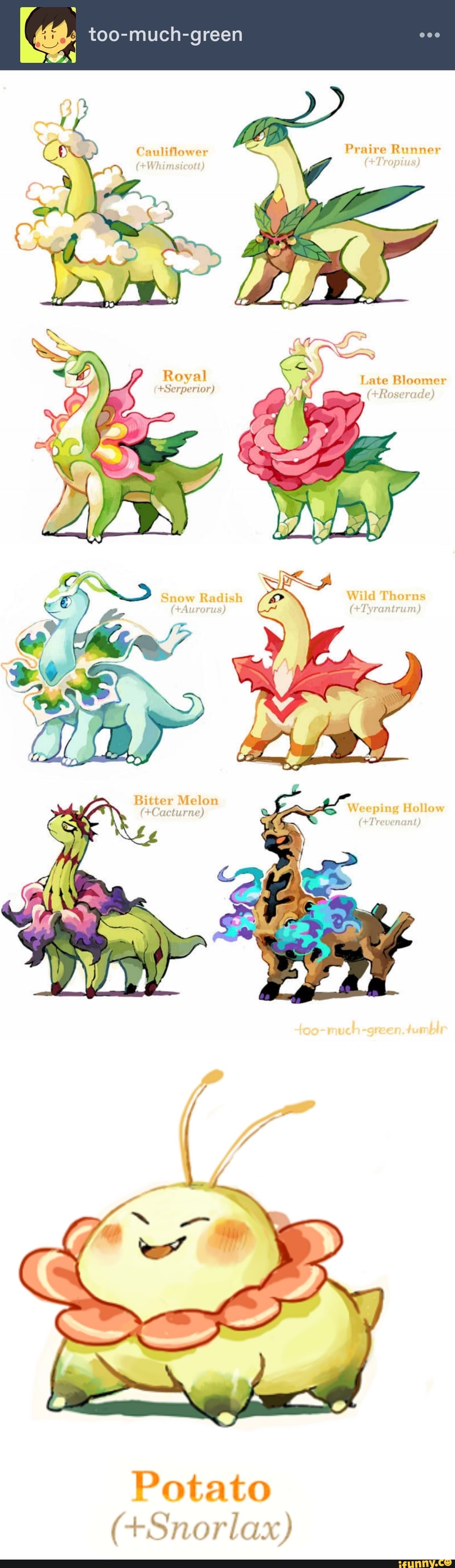 Tropius And Meganium