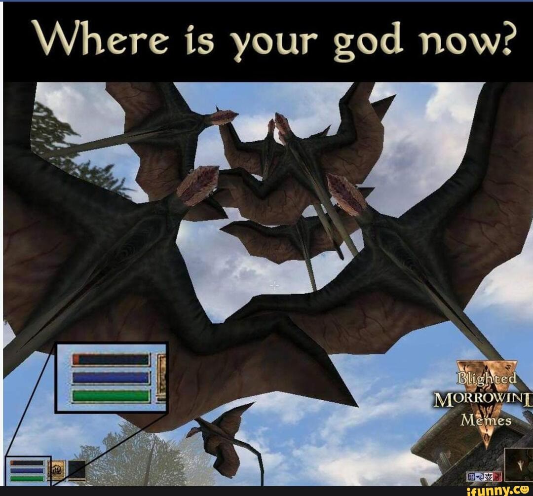 Morrowind memes for my N'wahs - Where is your god now? Mimes wy ...