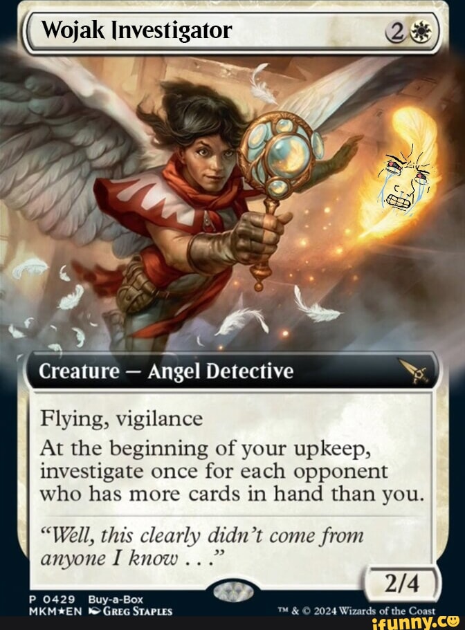 Wojak Investigator Creature - Angel Detective Flying, vigilance At the ...