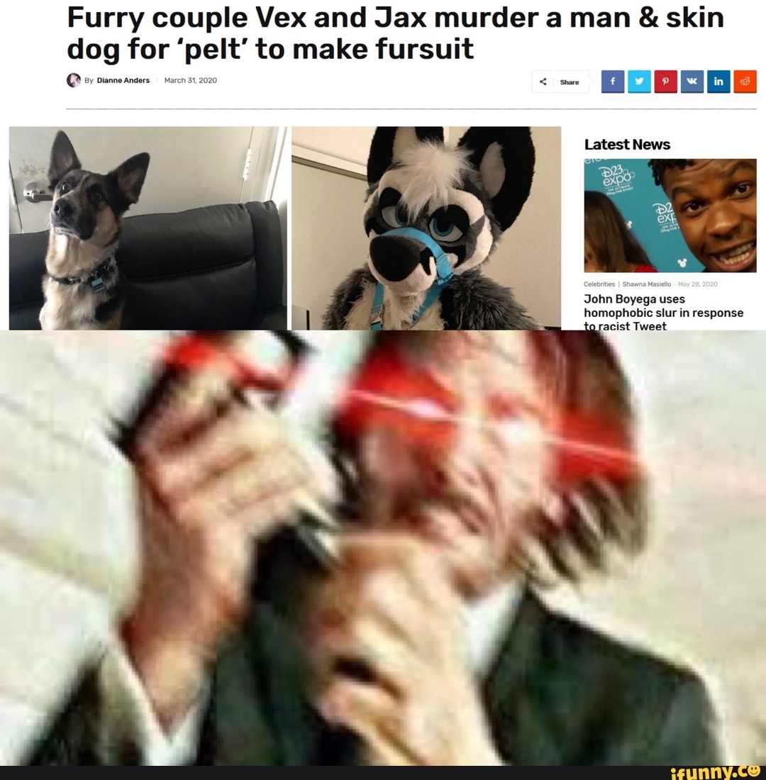 Furry couple Vex and Jax murder a man skin dog for 'pelt' to make ...