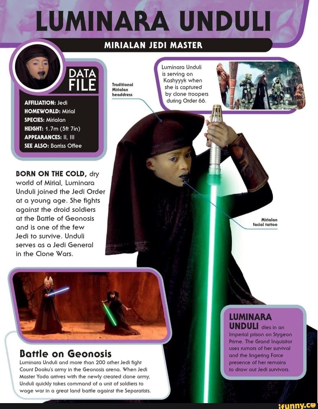 Luminara Unduli Alan Jedi Master Luminara Unduli Is Serving On Kashyyyk When Ditional She Is