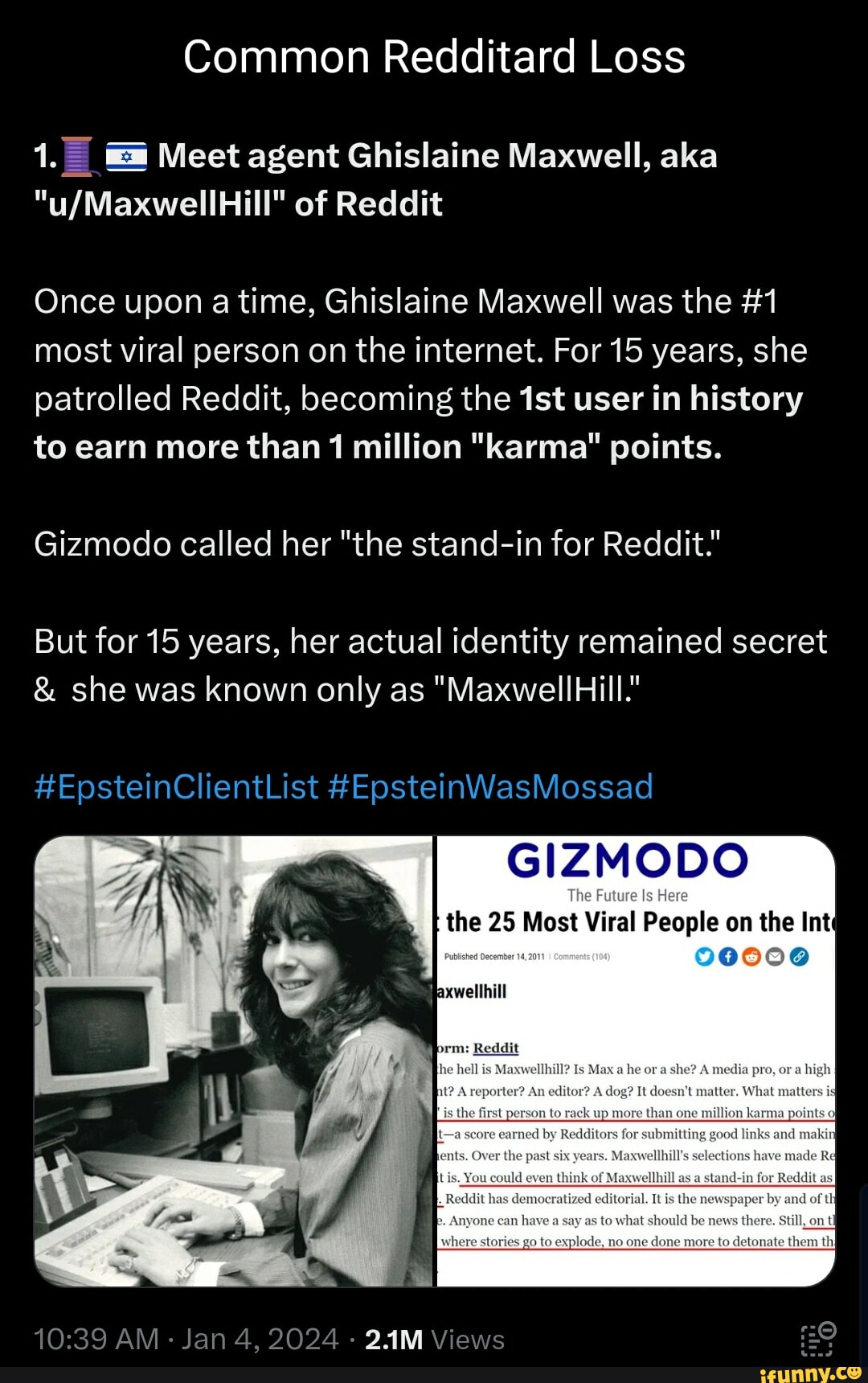 Common Redditard Loss I Meet agent Ghislaine Maxwell, aka of Reddit ...