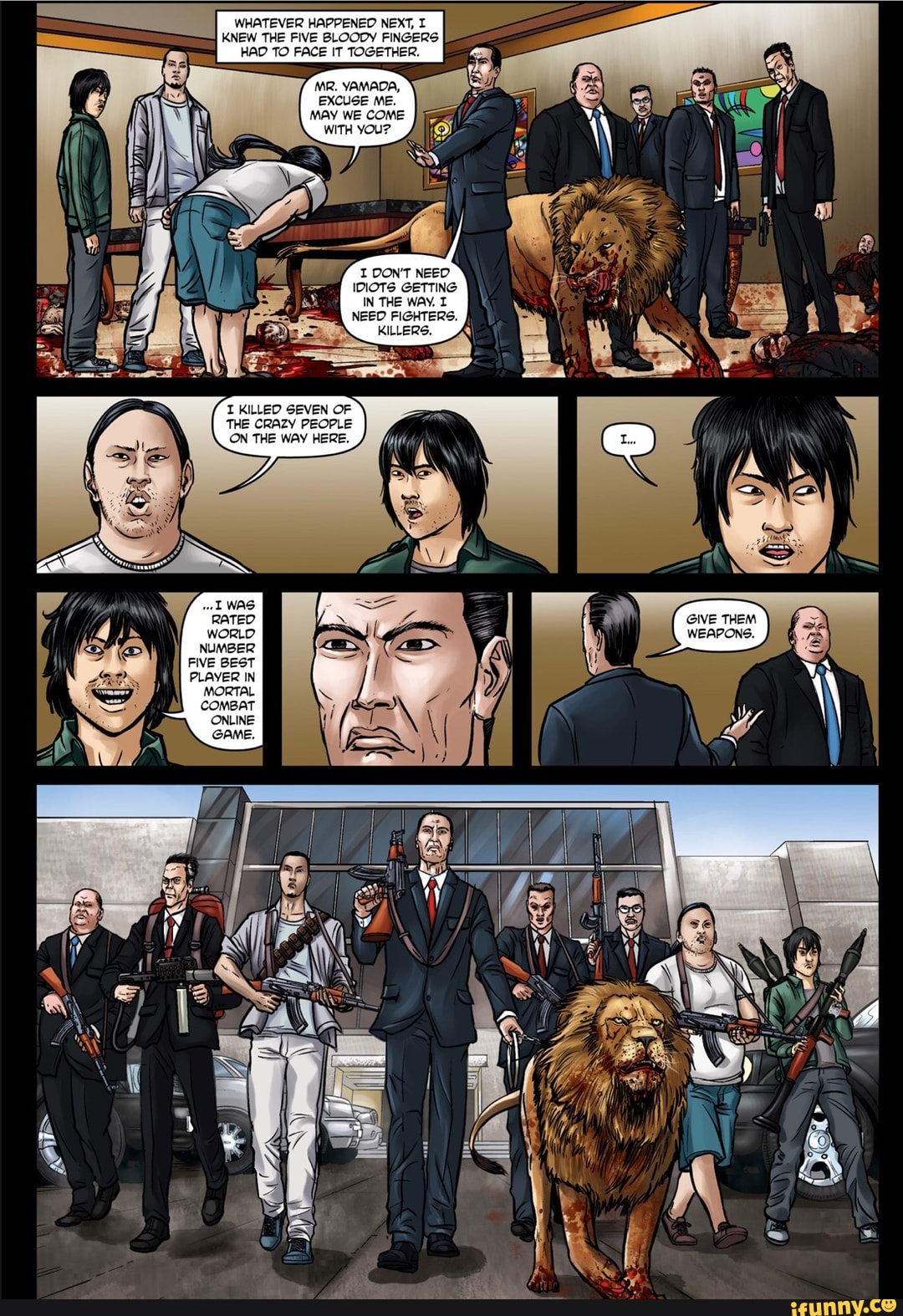 Ta COCA KNEW THE FIVE BLOODY FINGERS E é E MR. YAMADA, EXCUSE ME. THE ...