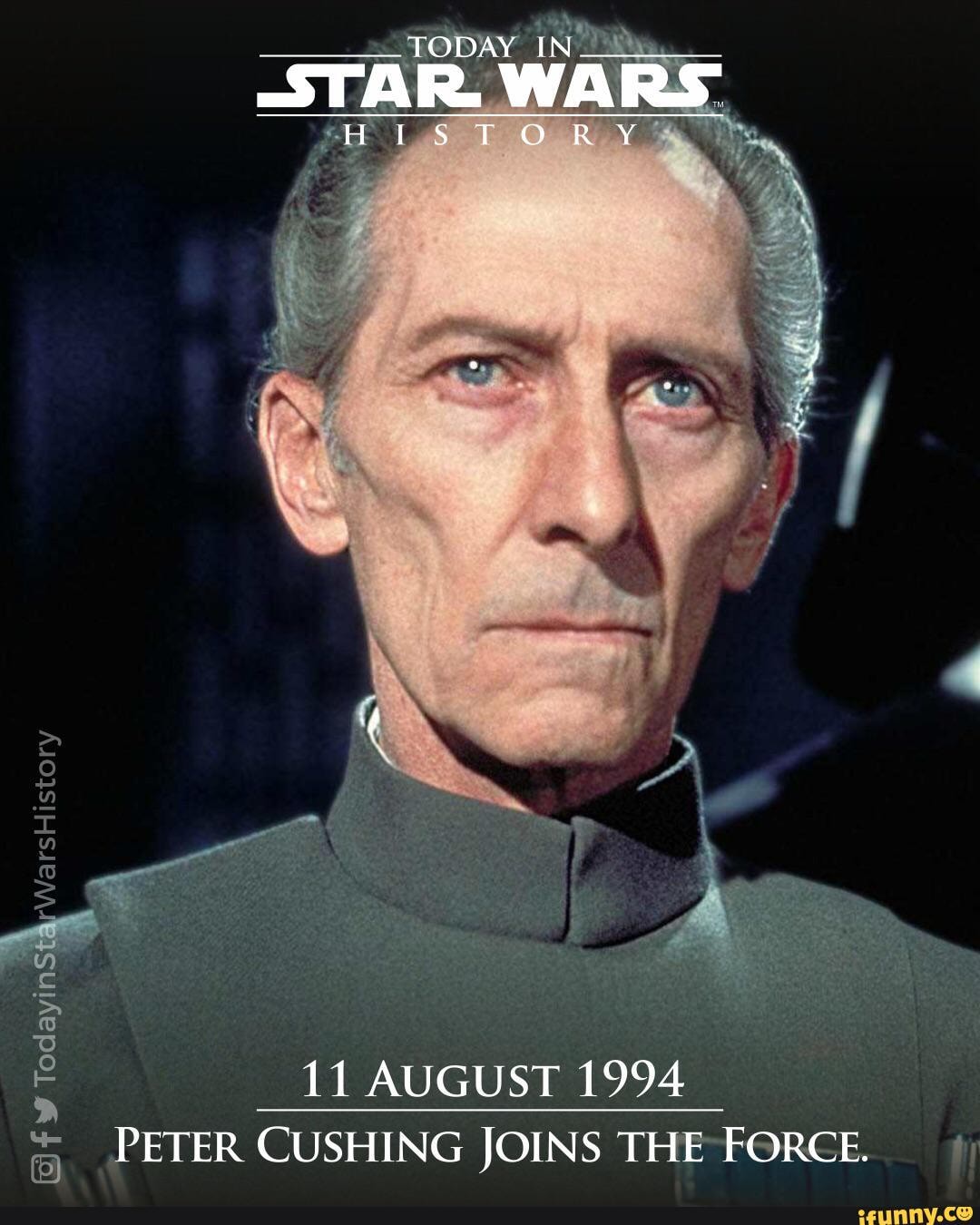 RsHistory 11 AUGUST 1994 PETER CUSHING JOINS THE FORCE. - iFunny Brazil
