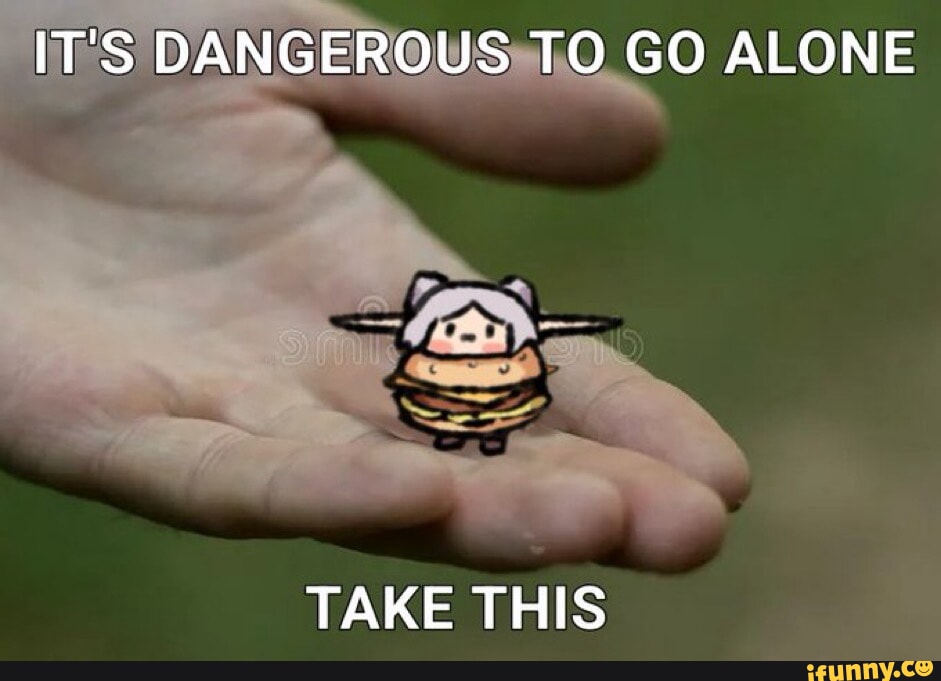 IT'S DANGEROUS TO GO ALONE TAKE THIS - iFunny Brazil