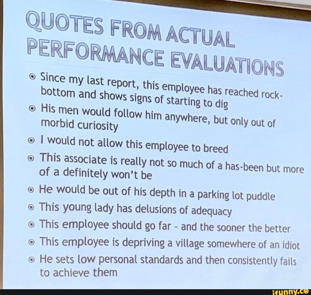 Quotes About Performance Evaluations
