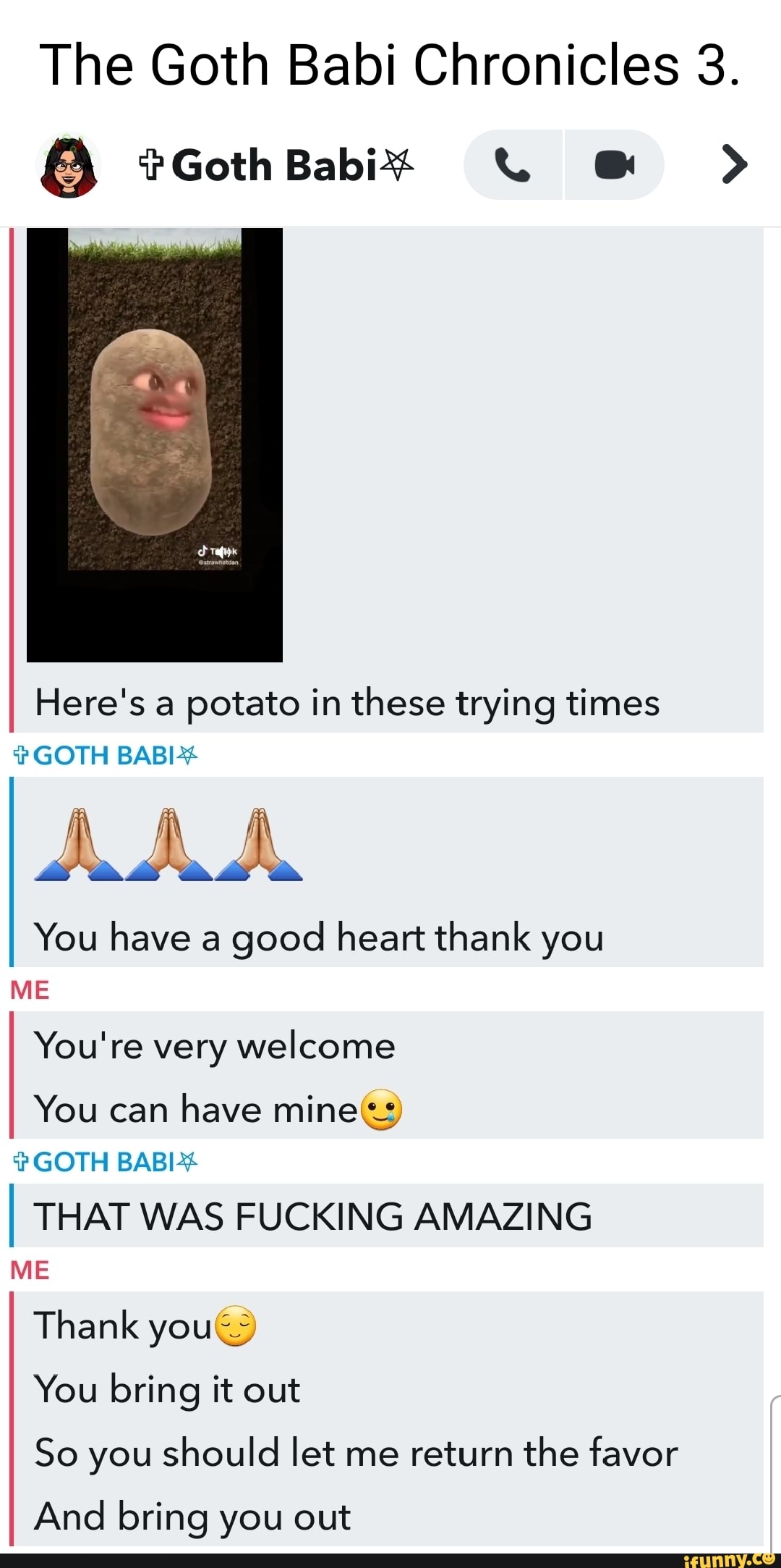 The Goth Babi Chronicles 3. ?GothBabit @ Here's a potato in these ...