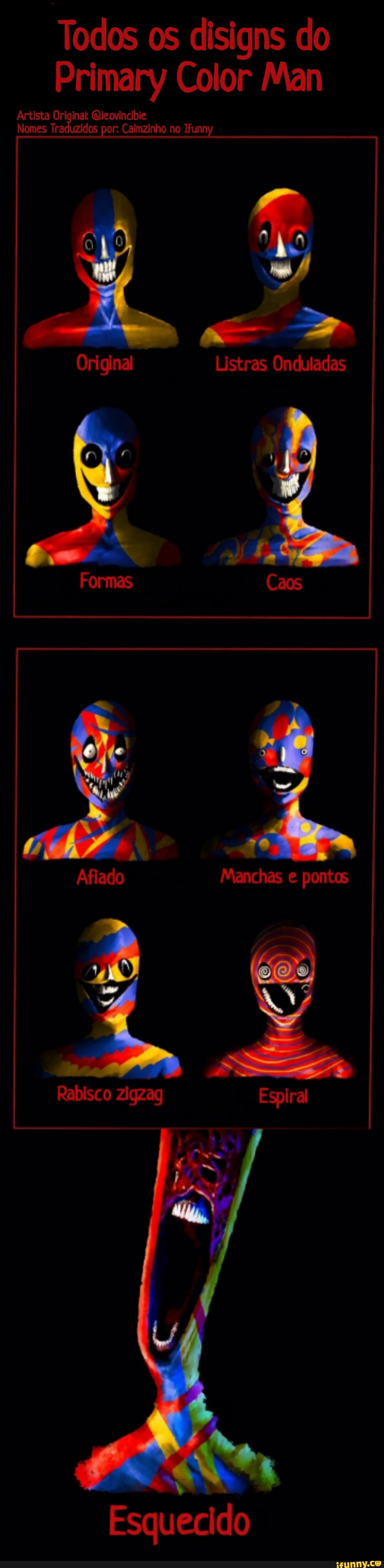 Todos os disigns do Primary Color Man Artista Origina: Qleovincible ...