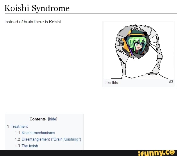 Koishi Syndrome Instead of brain there is Koishi 1.1 Koishi mechanisms ...